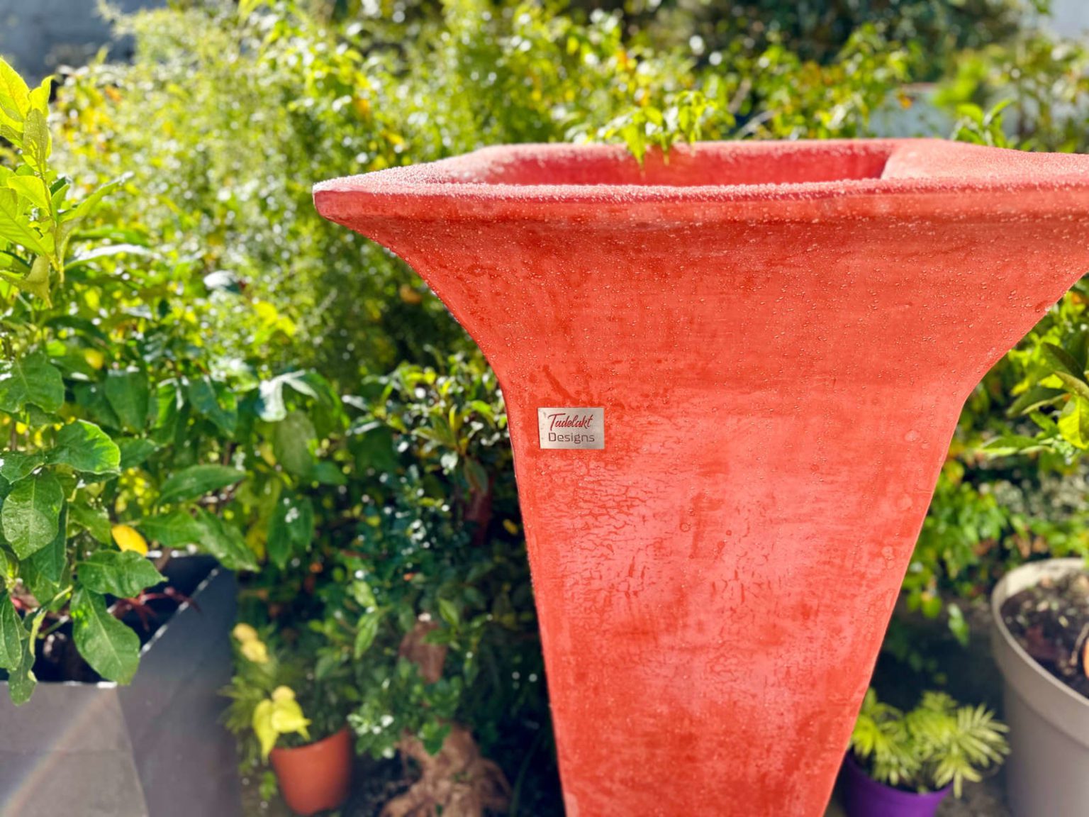 Le Baroque - Pot en Tadelakt rouge - Tadelakt Designs